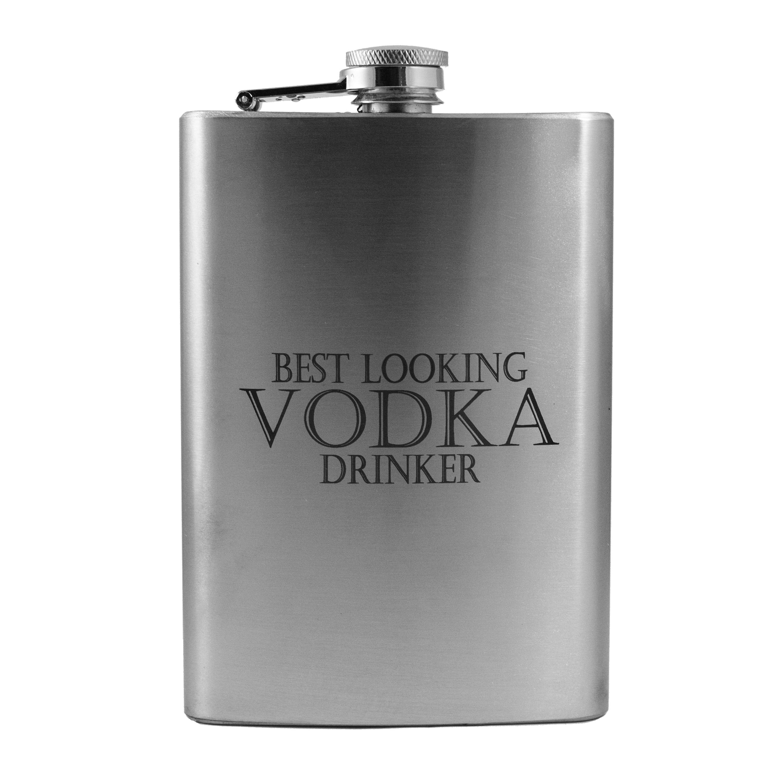 8oz Best Looking Vodka Drinker Flask L1 Fun Silly Novelty - Walmart.com