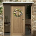 22 Inch Artificial Spring Wreath for Front Door, Tulip Daisy Lavender ...