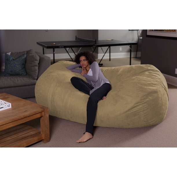 Sofa Sack Bean Bag Chair, Memory Foam Lounger with Microsuede Cover ...