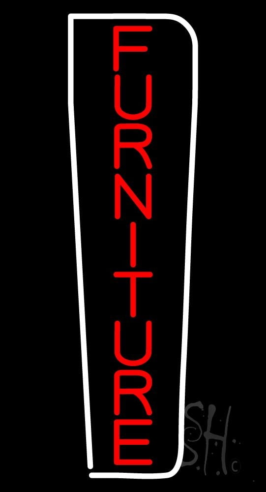 Vertical Furniture LED Neon Sign 24" Tall x 13" Wide - inches Black ...
