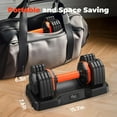 Adjustable Dumbbell Set 25LB, 5/10/15/20/25lbs, Anti-Slip Handle for ...