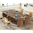 Conference Room Table for 4-6 Person, Retro 5.2 ft Small Rectangle ...