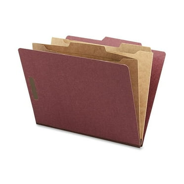 Pendaflex Pocket Divider Classification Folders, Red, 10 / Box ...