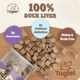(4 pack) TUGLET Freeze Dried Duck Liver Dog Treats, Raw Single ...