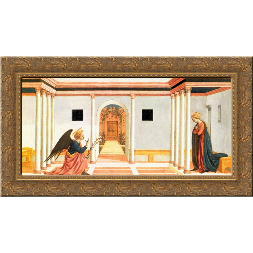The Annunciation, predella panel from the St. Lucy Altarpiece 24x14 ...