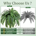 2pcs 45in Artificial Boston Fake Ferns Large, UV Resistant Artificial ...