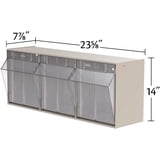 Akro-Mils 06703 TiltView 3 Bins - Beige - Walmart.com