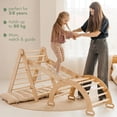 Goodevas 5-in-1 Wooden Montessori Indoor Climbing Frame with Triangle ...