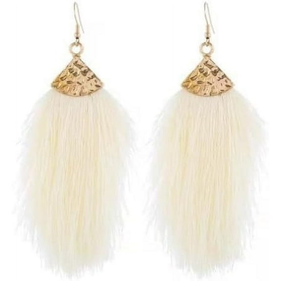 Black Boho Long Drop Dangle Geometric Round Earrings for Women[s459 ...