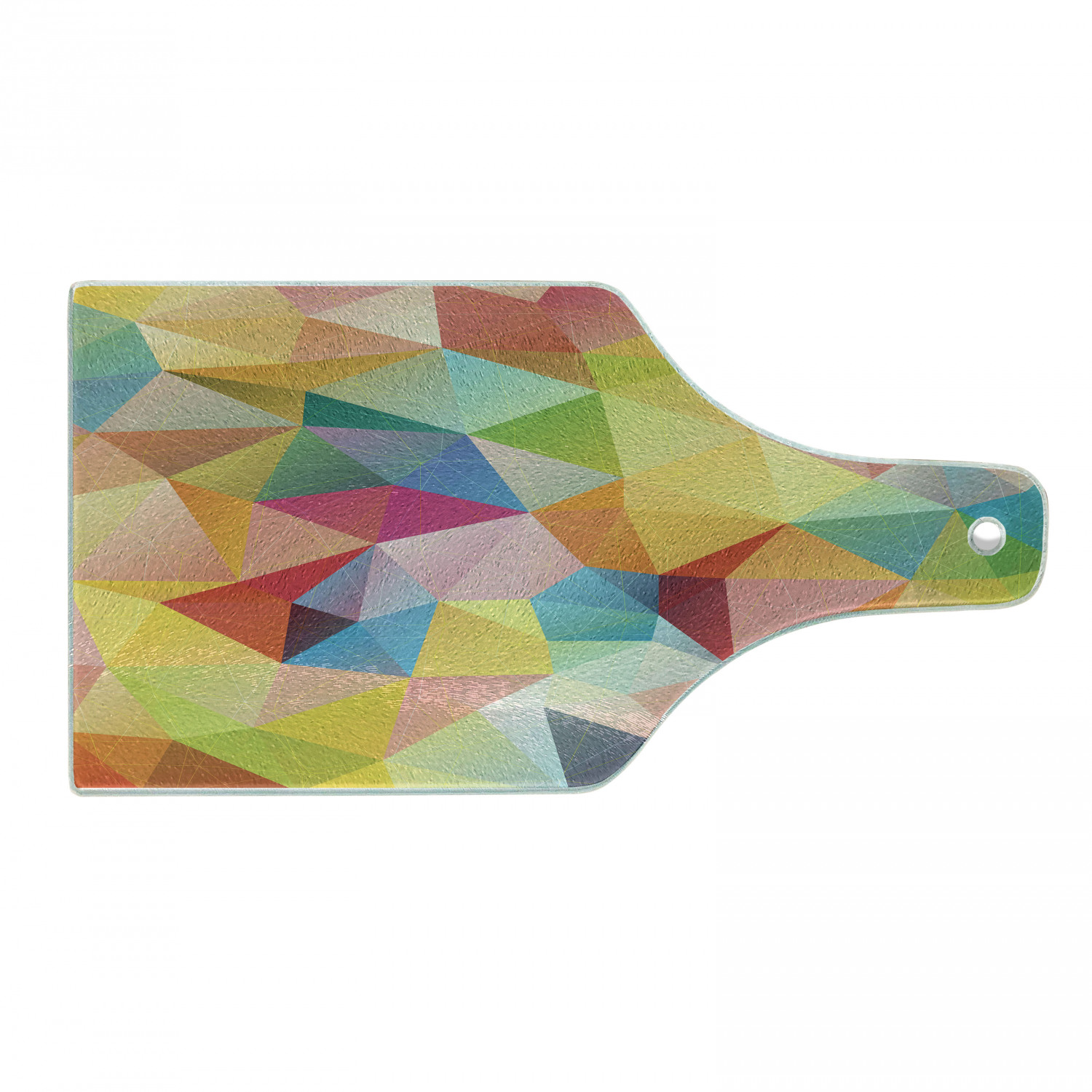 Geometric Cutting Board, Polygonal Arrangement with Colorful Abstract ...