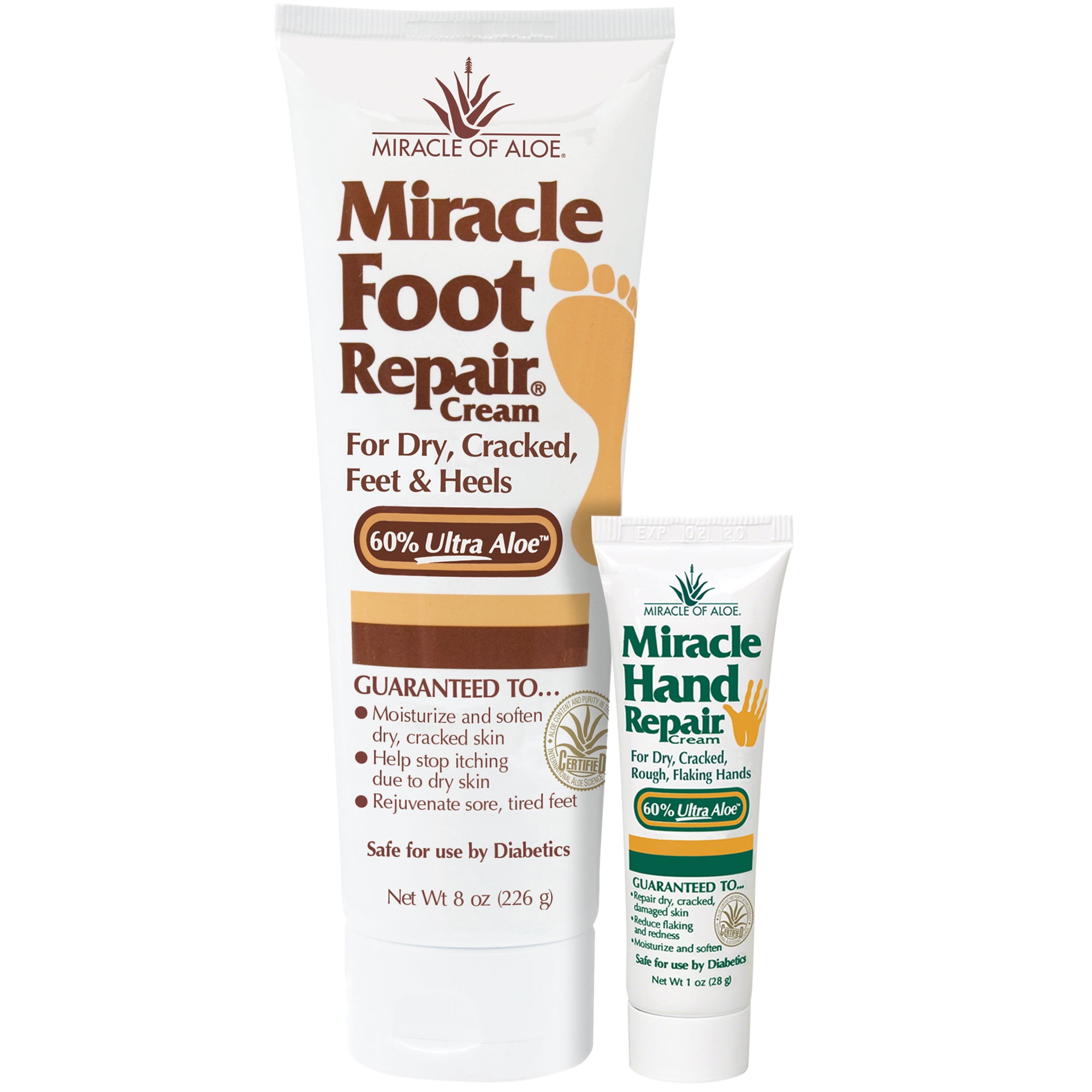 Miracle Foot Repair 8 Oz & Miracle Hand Repair 1 Oz tube - Walmart.com