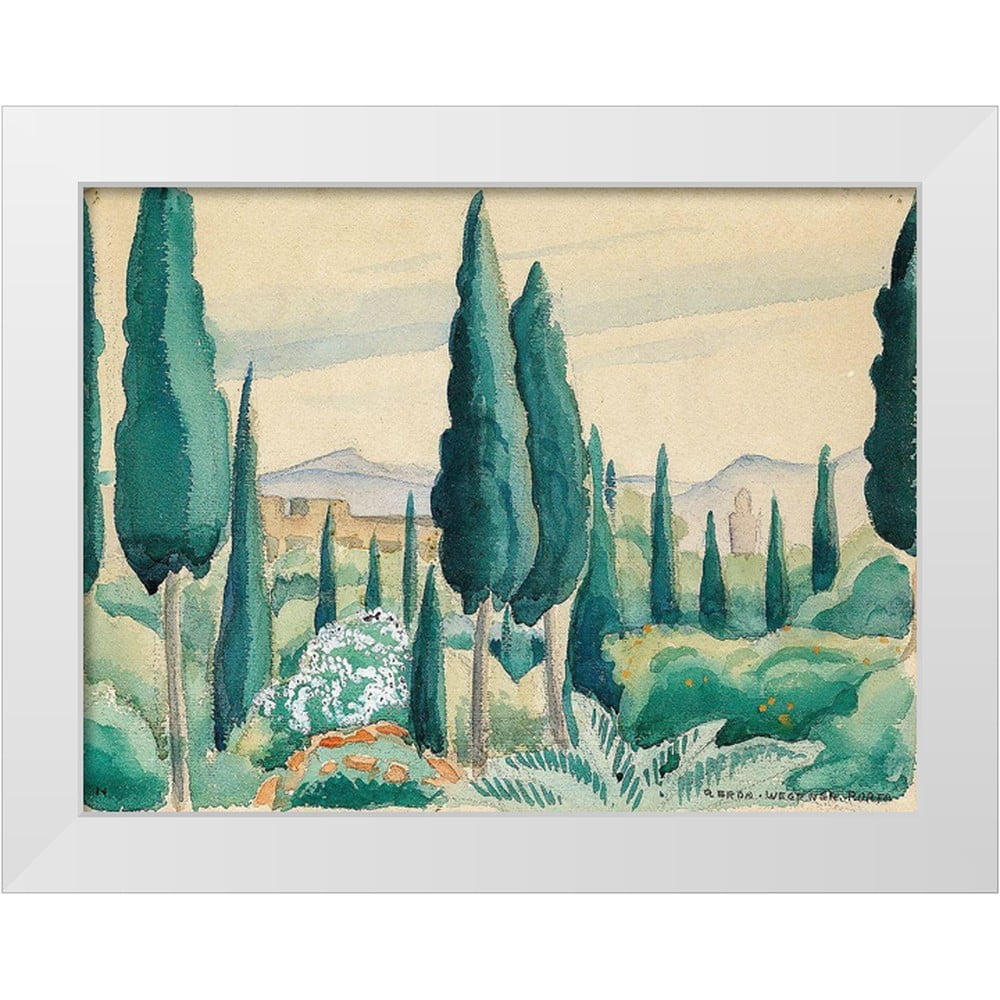 Wegener, Gerda 32x25 White Modern Wood Framed Museum Art Print Titled ...