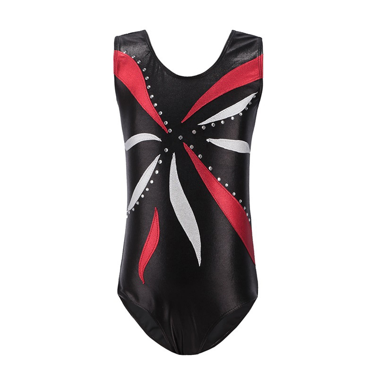 Click here for Rongler Leotards Girls Gymnastics Embroidery Shiny... prices