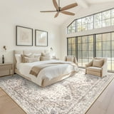 BERTHMEER 8'x10' Large Brown Area Rugs for Living Room Bedroom Dining ...