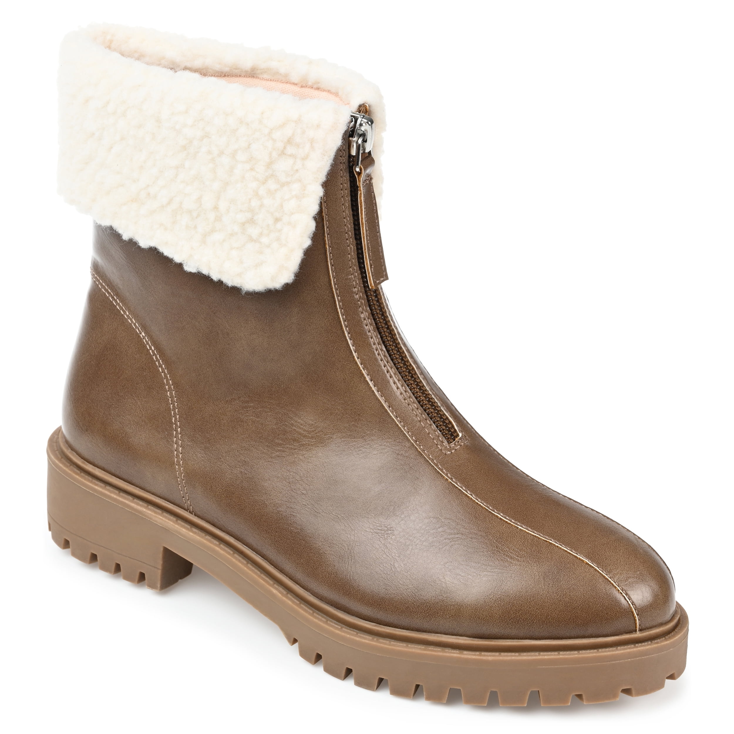 Journee Collection Womens Fynn Almond Toe Block Heel Ankle Booties ...