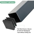 20-Pack Tubing End Caps, 7/8 x Inch Plastic Square Hole Plugs Inserts ...