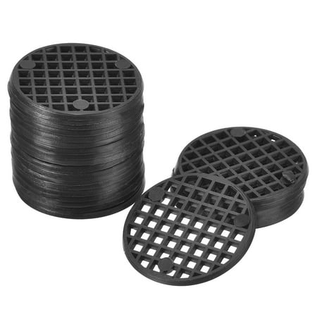 Uxcell 1" Plastic Round Flowerpot Hole Mesh Pad Grid Screen Mat, Black ...