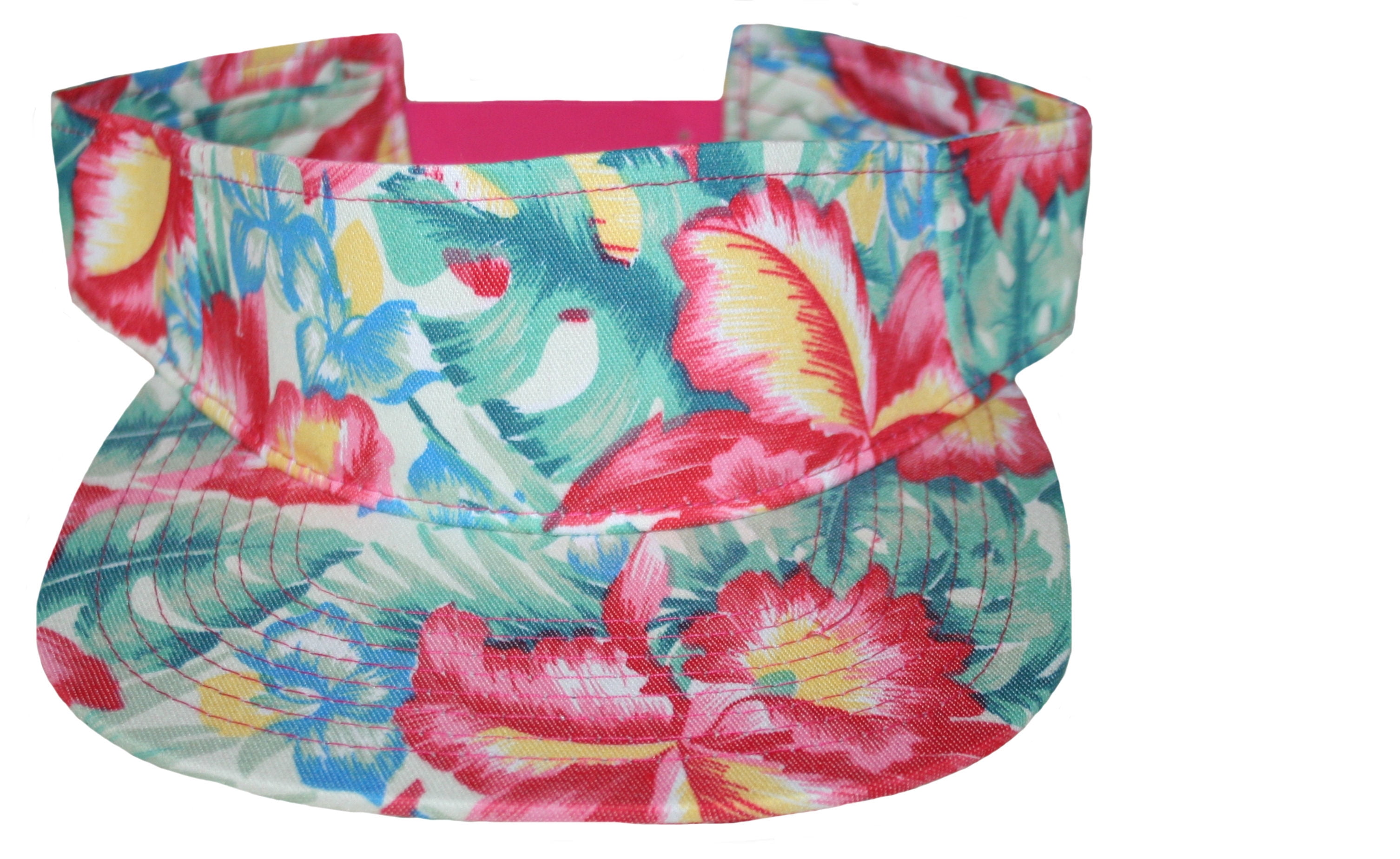 Women's Fashion Flatbill Snapback Visor (Hawaiian Flowers) - Walmart.com