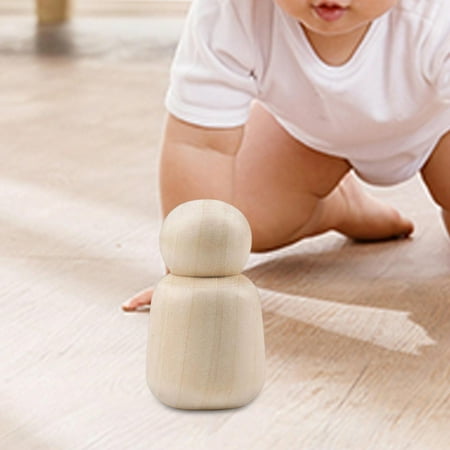 Wooden Peg Dolls Unfinished Wood People Shapes Blank Peg Doll Smooth ...