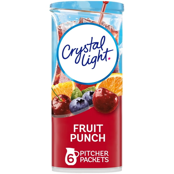 Crystal Light Fruit Punch Sugar Free Drink Mix Caffeine Free, 6 ct ...