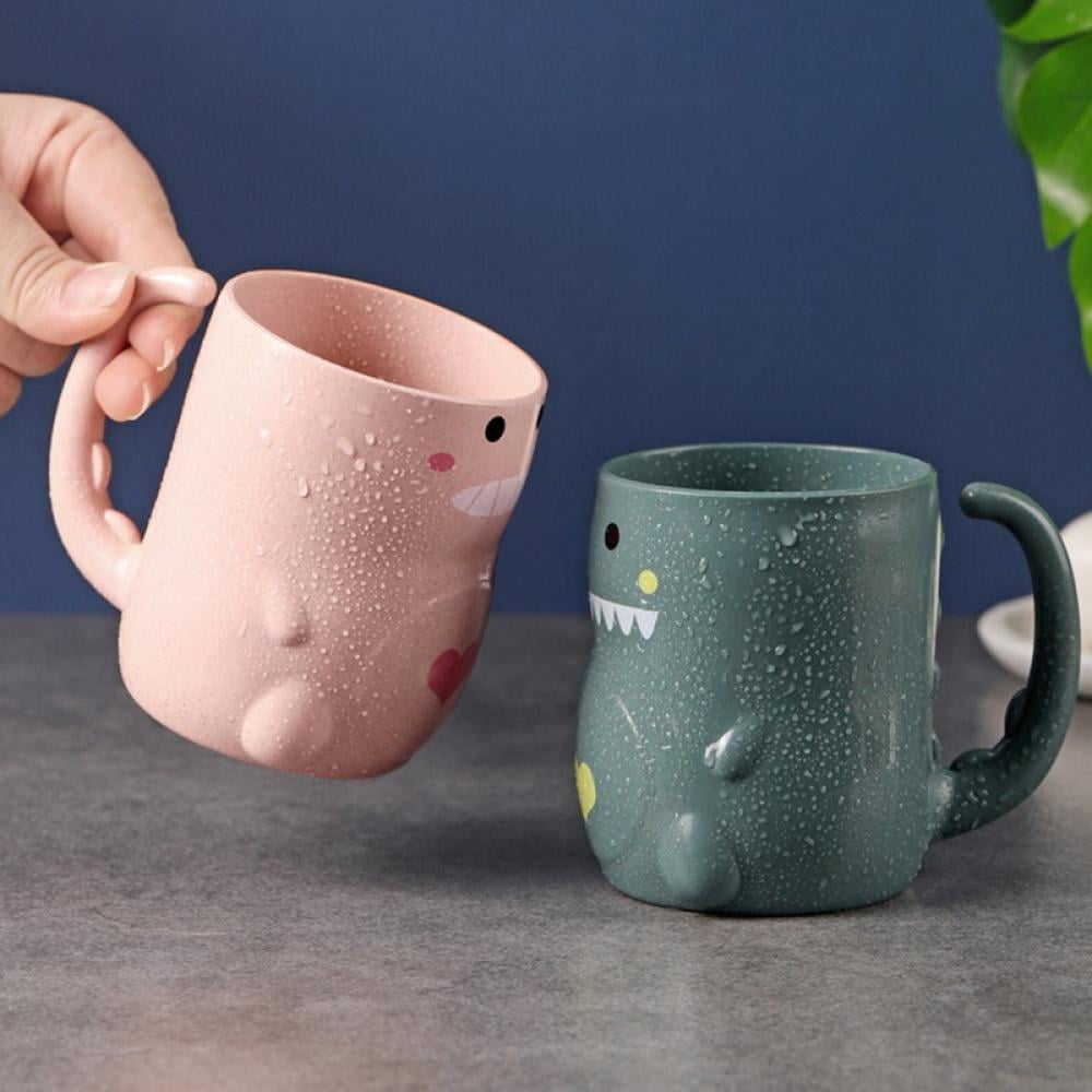 Kozart Bathroom Cups with Handle Cute Dinosaur Bathroom Couple ...