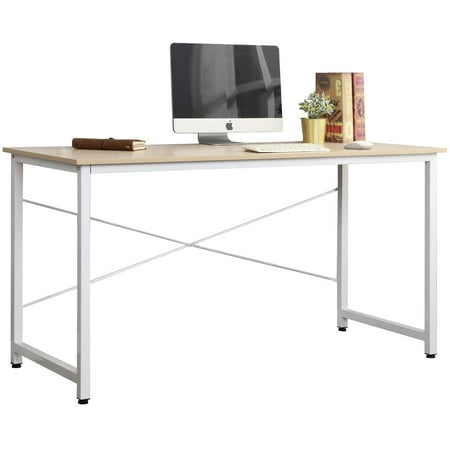 Computer Desk 55” Modern Sturdy Office Desk PC Laptop Notebook Study ...