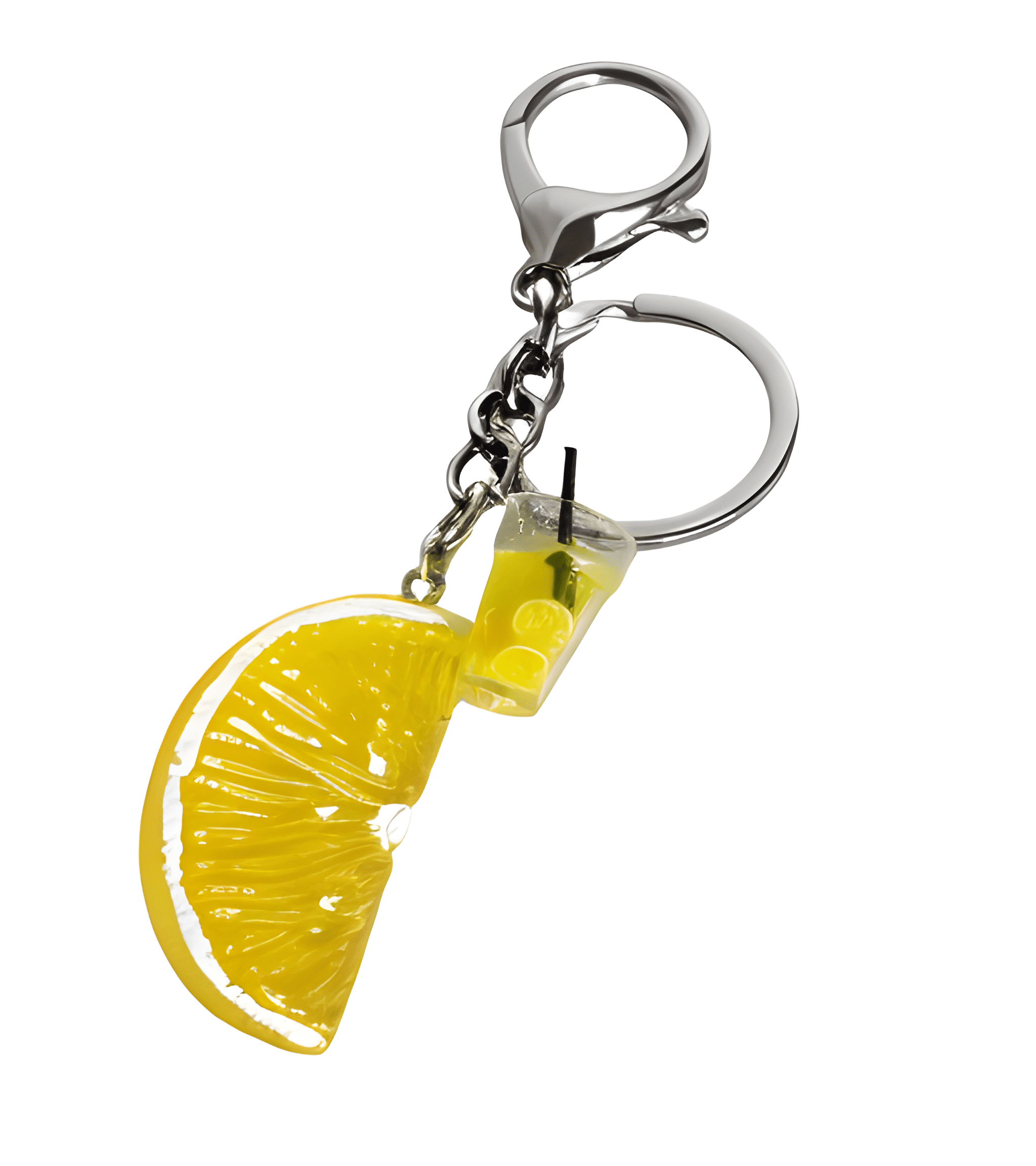 Lemon Slice Keychain Tiny Lemonade Drink, Refreshing Keyring Eye ...