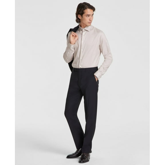 Calvin Klein Mens Slim fit Dress Pants 32 / 30 Light Blue Striped ...