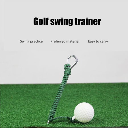 Rope Golf-ball Plastic Practicing Golf-ball with Nylon Green Rope and ...