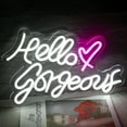 High-Quality LED Neon 'Hello Gorgeous' Light Sign: Ideal for Events and ...