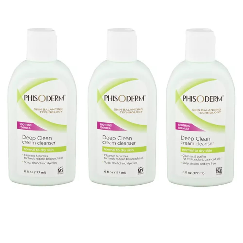 3 Pack Phisoderm Deep Clean Cream Cleanser Soothing Formula 6 Oz Each ...