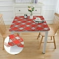 BANET Red and White Checkered Tablecloth, Square Vinyl Table Cloth ...