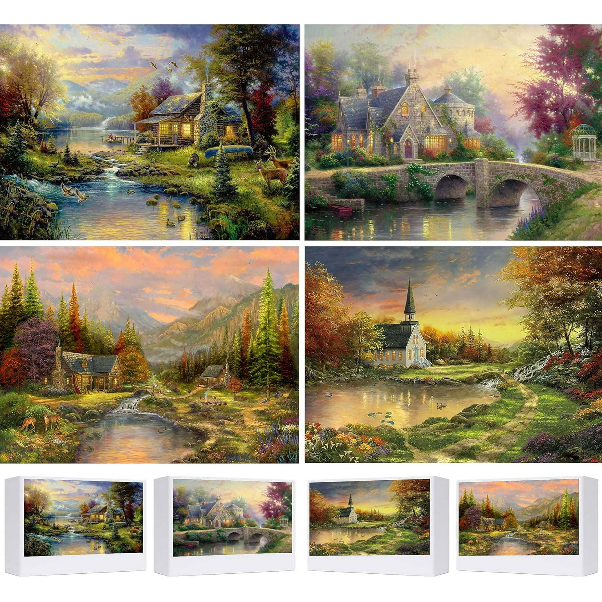 Click here for Hahdaxia 4 Pack 1000 Pieces For Thomas & Kinkade F... prices
