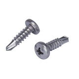 The Hillman Group 823266 Stainless Steel Pan Head Phillips Sheet Metal Screw, #8 x 1-Inch, 100 ...
