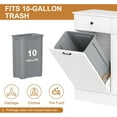 20 Gallon Double Tilt Out Trash Can Cabinet, Wooden Storage Garbage Can ...
