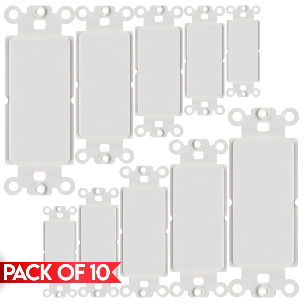 Cmple - [10 Pack] Blank Insert for Decorator Wall Plates, Wallplate ...