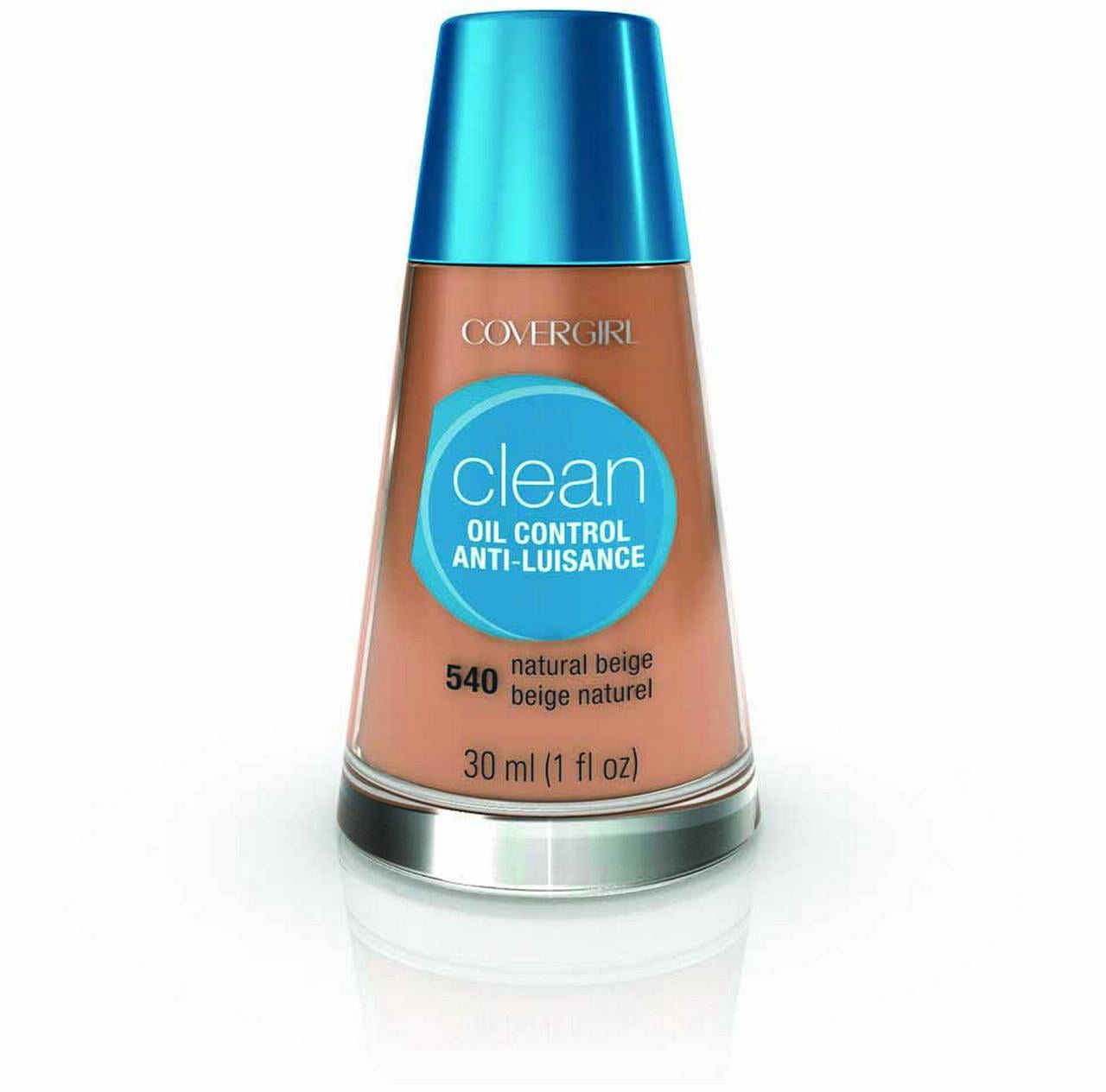 COVERGIRL Clean Matte Liquid Foundation, 540 Natural Beige, 1 oz (Pack ...