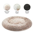 "Bedfolks Soft Fluffy Washable Fur Calming Donut Dog Cuddler Bed, 36 ...