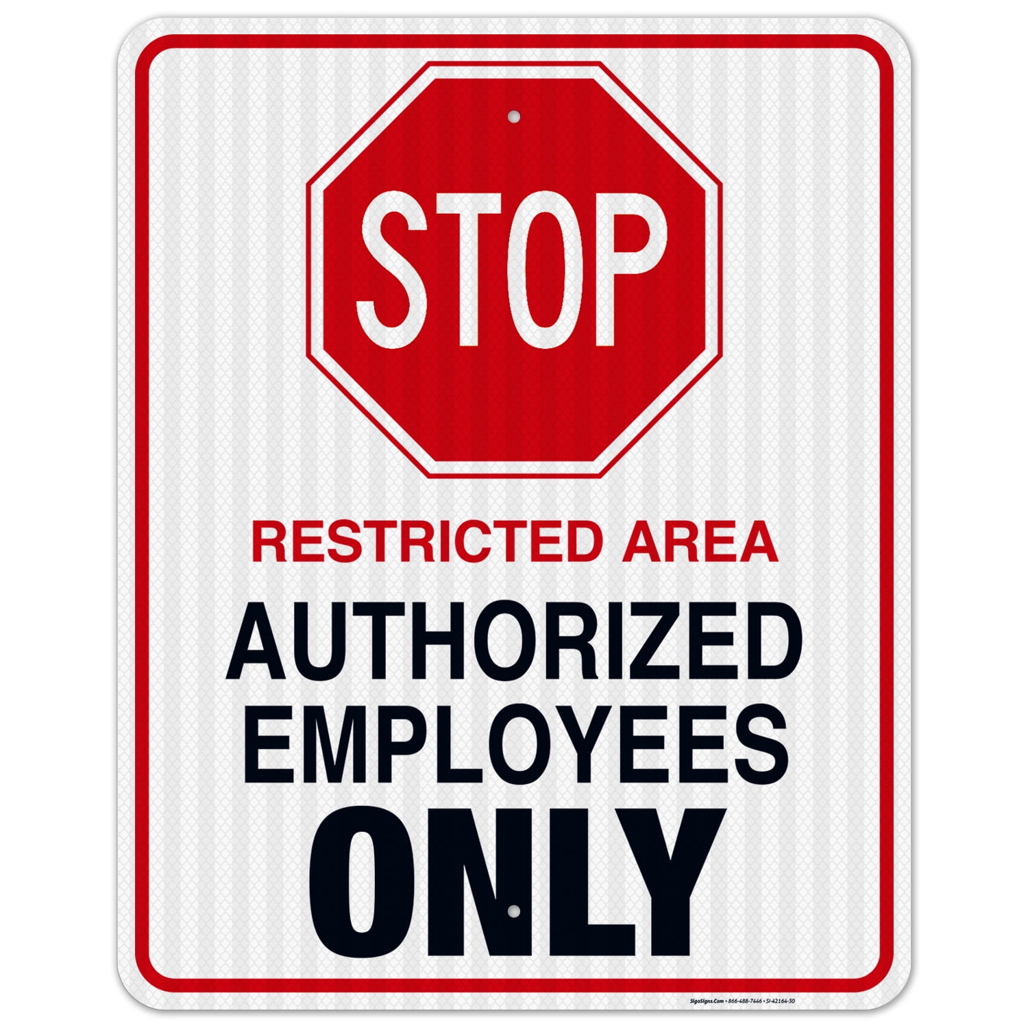 Do Not Enter Sign, Authorized Employees Only Sign, - Walmart.com