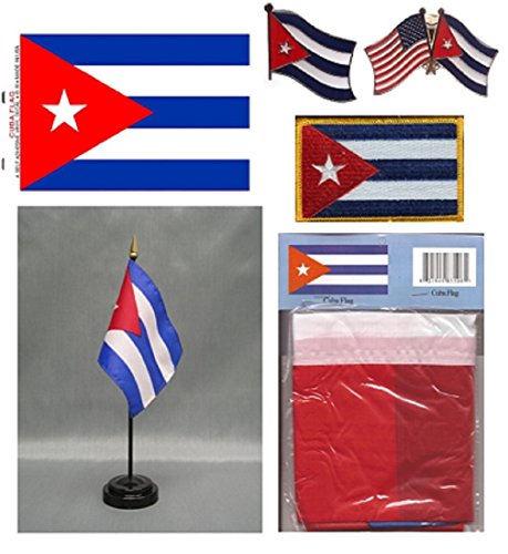 Cuban Heritage Flag Pack - Includes a Cuba 3x5' Flag, Vinyl Flag Decal ...