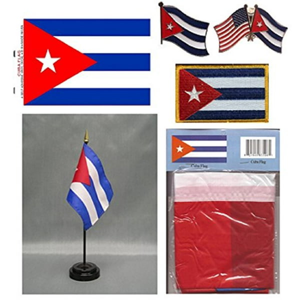 Cuban Heritage Flag Pack - Includes a Cuba 3x5' Flag, Vinyl Flag Decal ...