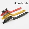 3pc Stainless Steel & Brass & Nylon Kitchen Scrub Brush Set for Range ...