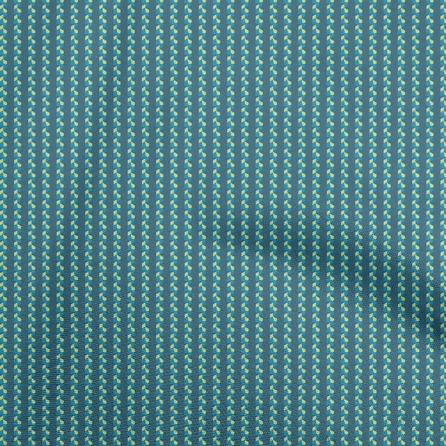oneOone Cotton Poplin Teal Blue Fabric Geometric Sewing Material Print ...