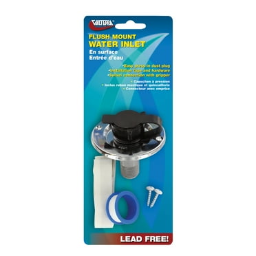 Valterra A01-0170LFVP Flush-Mount Water Inlet - MPT, 2-3/4" Flange ...