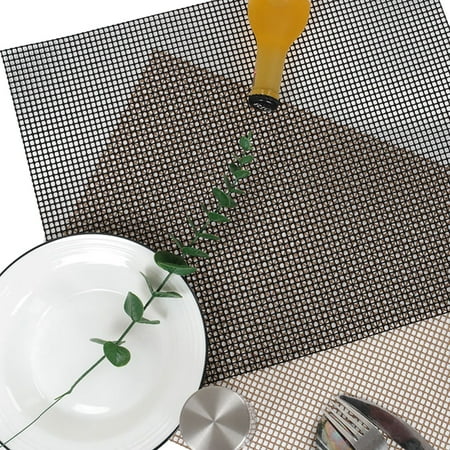 Household BBQ Mesh Mat Non-Stick Mesh Sheet Teflon Grilling Mats ...