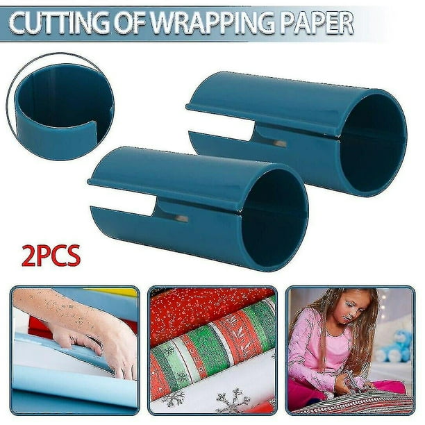2x Sliding Wrapping Paper Cutter Christmas Wrap Paper Craft Cutter ...