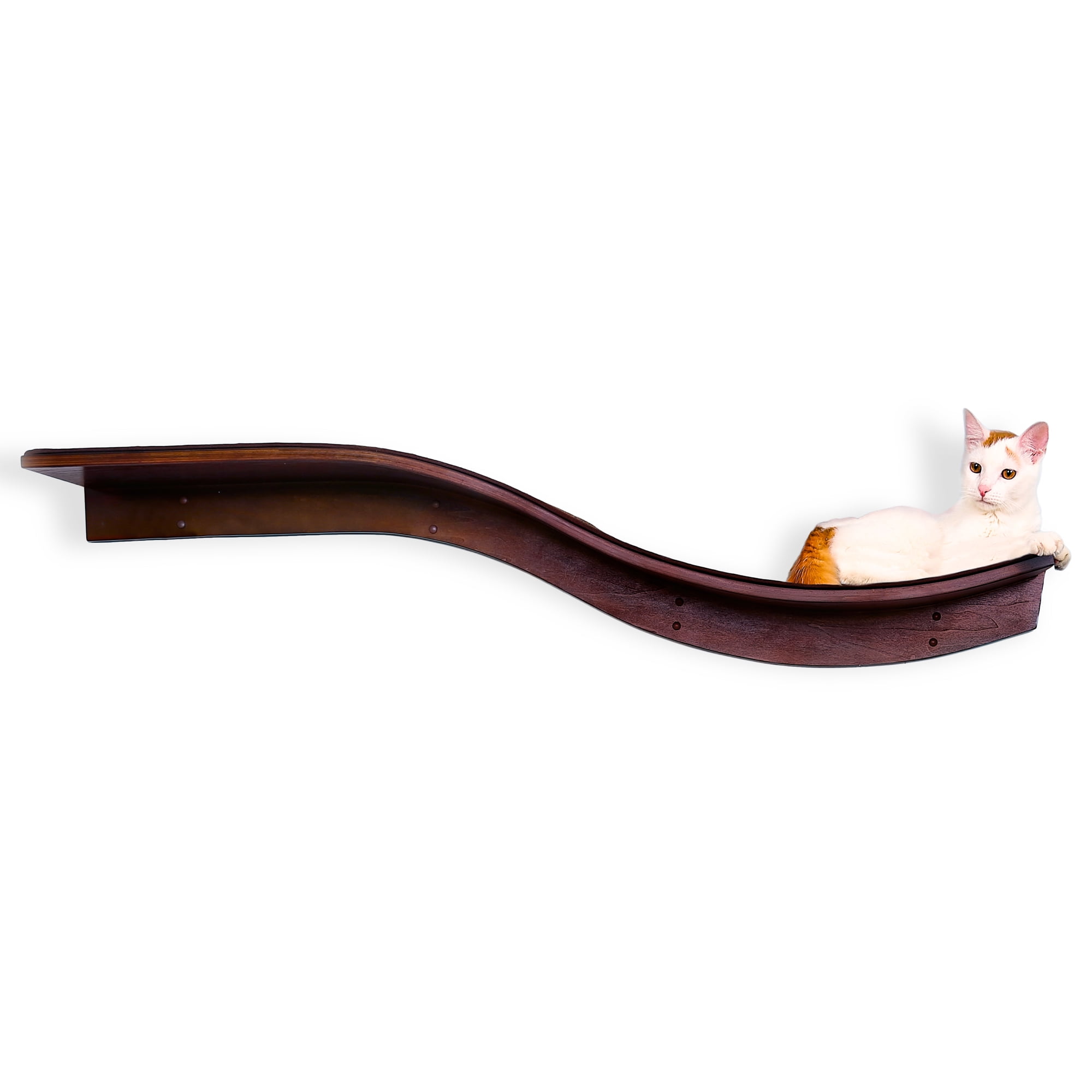 The Refined Feline, Lotus Branch Cat Shelf, Mahogany - Walmart.com