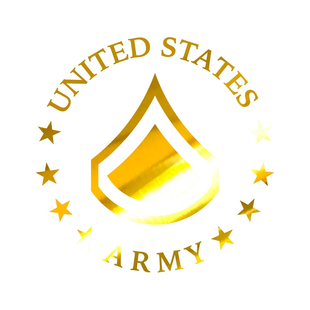 E-3 Private First Class US Army Rank Sticker Decal Die Cut - Self ...
