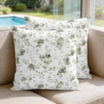 26x26 Pillow Covers Set of 2, Sage Green Wildflower Square Throw Pillow ...