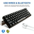 61 Keys bluetooth Wired Dual Mode 60% RGB Mechanical Gaming Keyboard ...